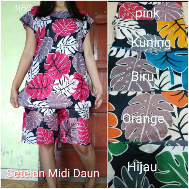 Baju Tidur Motif Daun - Segar Ceria