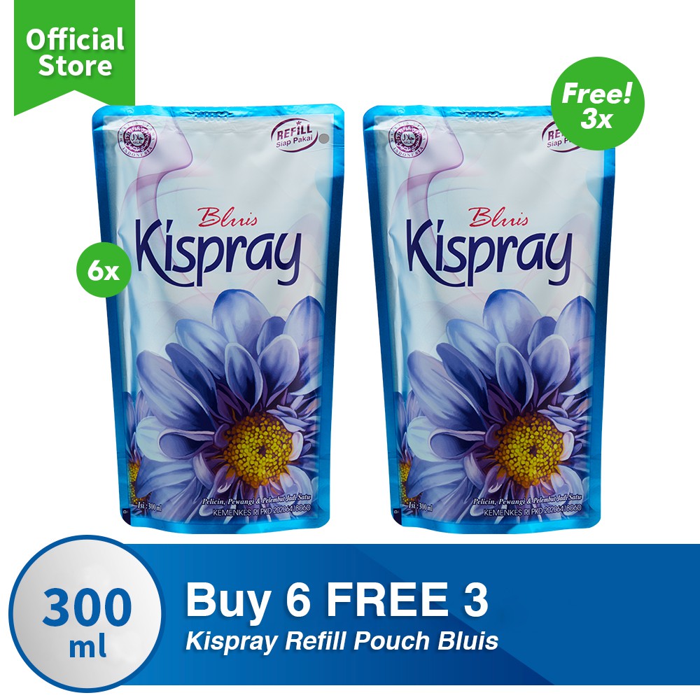 Kispray Refill Pouch Bluis Buy 6 FREE 3 | Shopee Indonesia