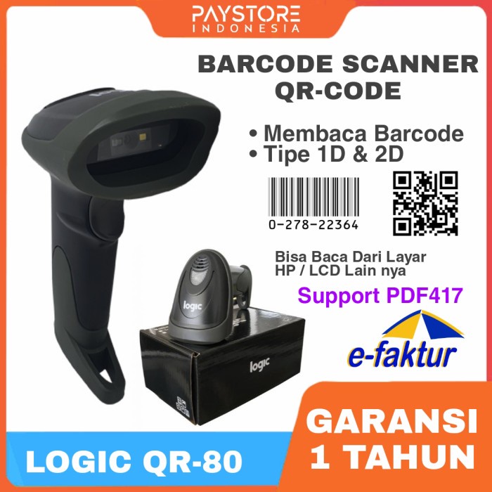 Jual Barcode Scanner QR Code Logic QR-80 / Barcode Scanner 2D Android ... Jual Barcode Scanner QR Code Logic QR-80 / Barcode Scanner 2D Android ...