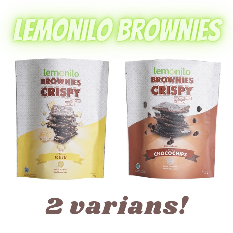 LEMONILO BROWNIES CRISPY RASA CHOCOCHIPS & KEJU | SNACK CEMILAN DIET ...