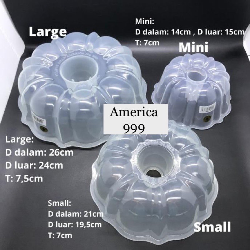 Jual Cetakan Agar Besar Kecil America 999 | Cetakan Pudding Kembang ...
