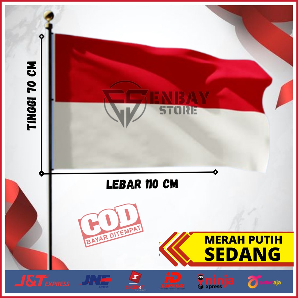 Jual BENDERA MERAH PUTIH SEDANG (Bendera Indonesia) | Shopee Indonesia