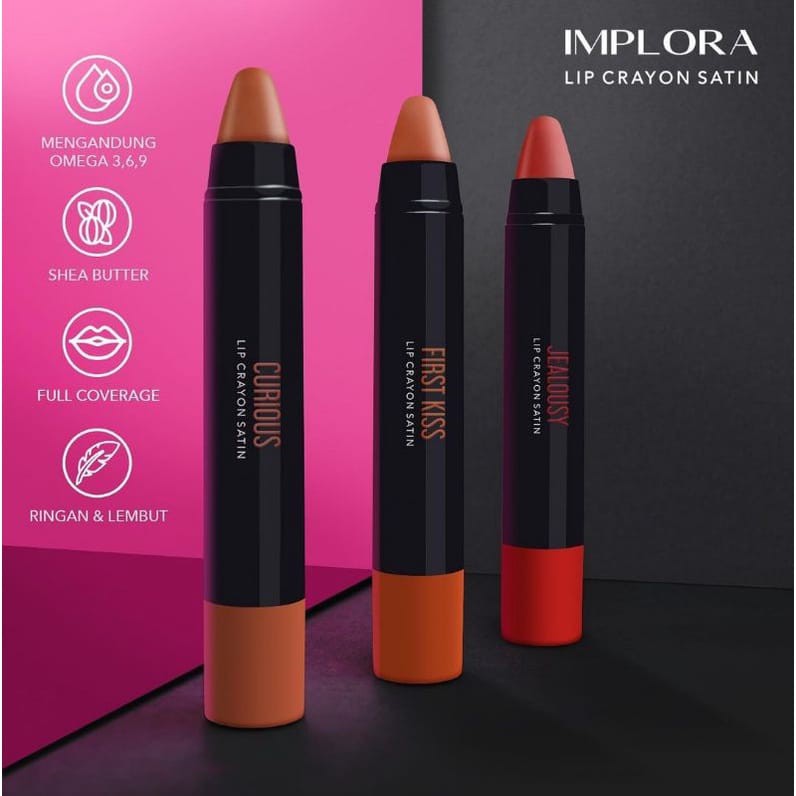 Jual Implora Lip Crayon Satin | Shopee Indonesia