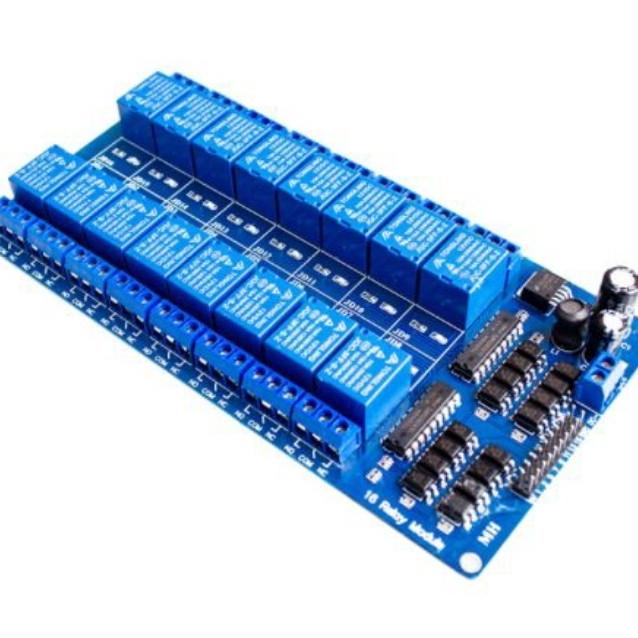 Jual RELAY MODULE 16 CHANNEL 12V 12VDC OPTOCOUPLER FOR ARDUINO PLC DLL ...