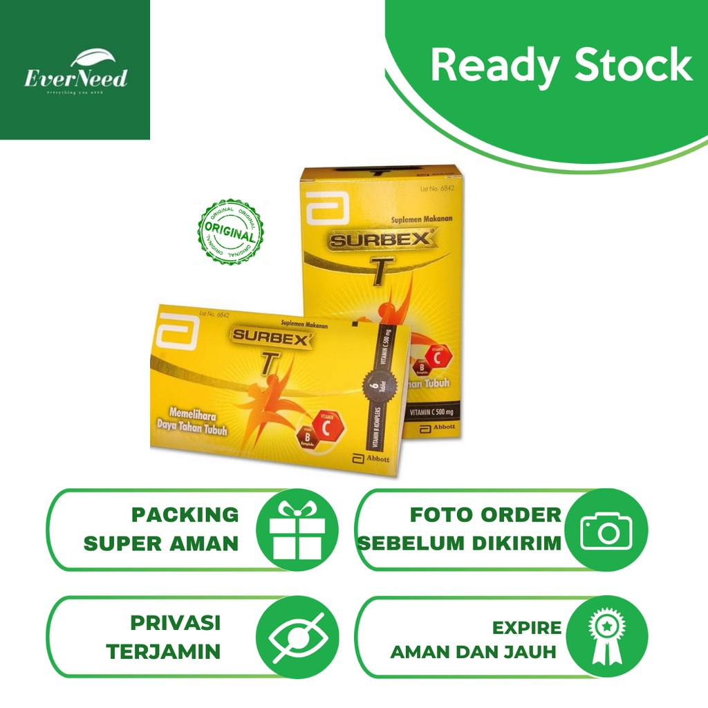 Jual Surbex T Per Strip 6 Tablet | Multivitamin Daya Tahan Tubuh ...