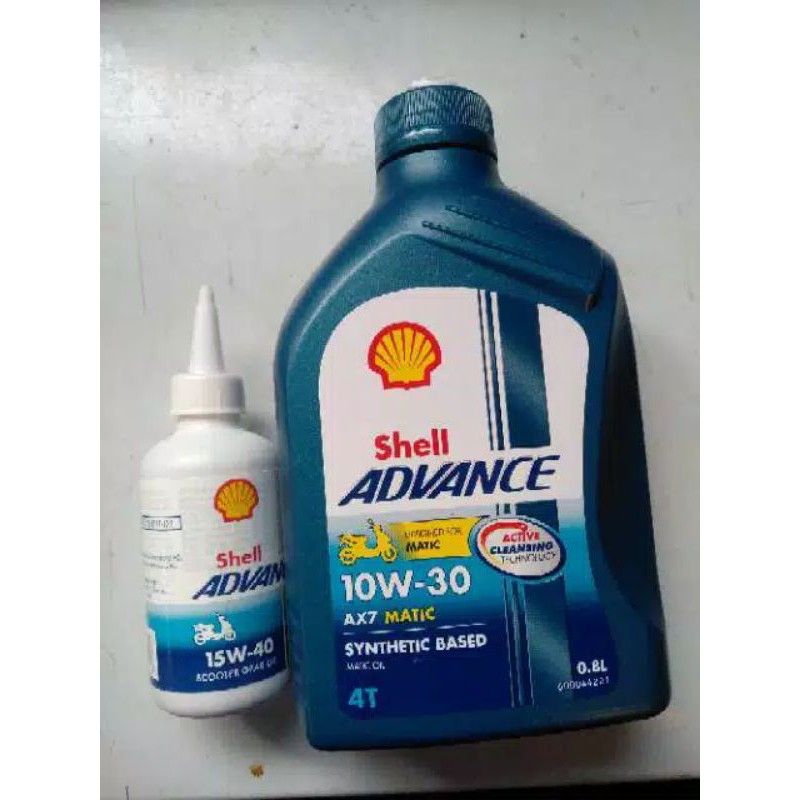 Jual Oli Mesin Shell AX7 gardan Matic 0.8L ORIGINAL Beat Vario 125 150 ...
