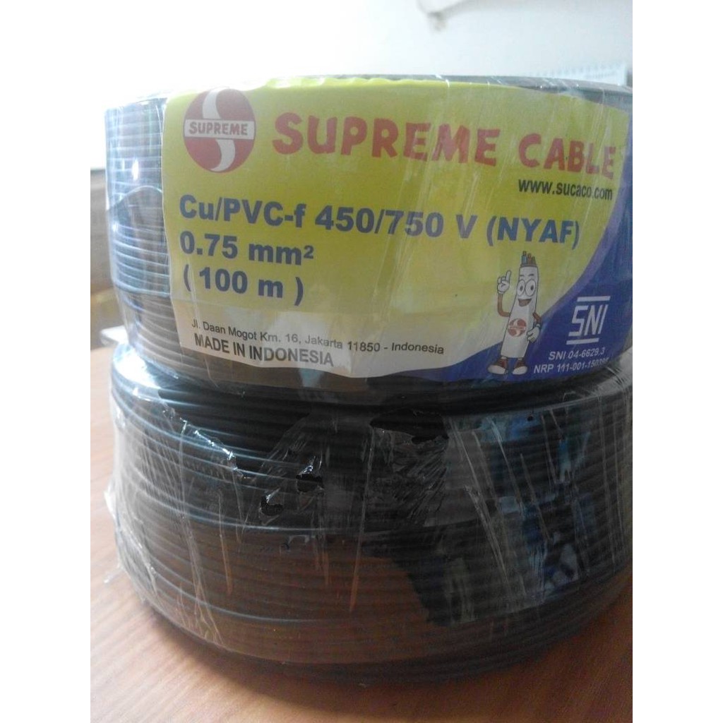 Jual Kabel NYAF 0.75mm serabut merk Supreme PER ROLL 100m | Shopee Indonesia