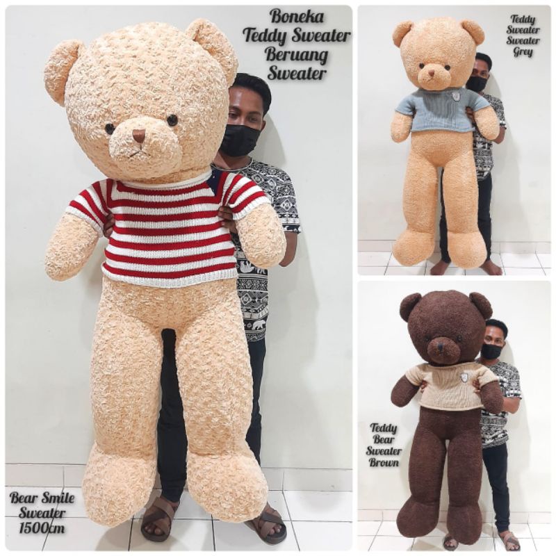 Jual BONEKA TEDDY BEAR HIDUNG SULAM GIANT 140CM & 150CM | Shopee Indonesia