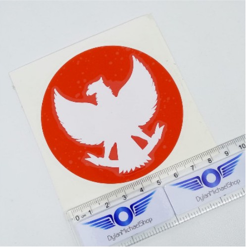 Stiker Garuda Merah Putih Logo v.1 Cutting Sticker 2W Mobil Motor | pgmall