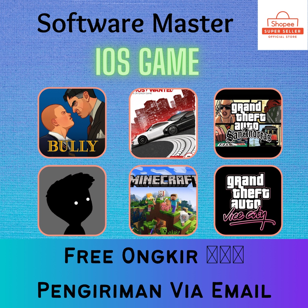Jual IOS GAME GTA SAN ANDREAS VICE CITY MINECRAFT LIMBO NEED FOR SPEED MOST WANTED IOS BULLY IOS ...
