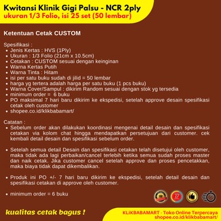 Jual CETAK KWITANSI APOTEK RESEP DOKTER CUSTOM 1/3 FOLIO | Shopee Indonesia