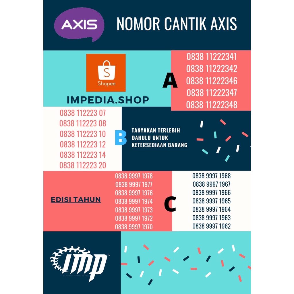 Jual NOMOR CANTIK AXIS MURAH EDISI TAHUN | Shopee Indonesia