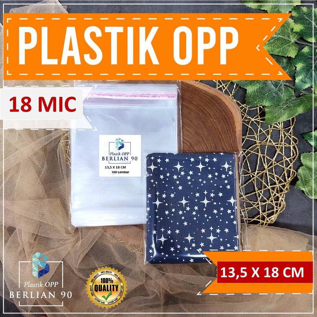 Jual Plastik OPP 13,5 X 18 CM 18 MIC 100LBR Lem Atau Seal / Plastik ...