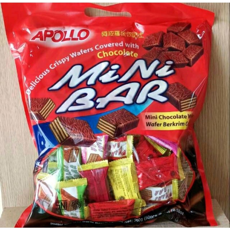 Jual Apollo Mini Bar Chocolate 50pcs Mini Bar Apollo Cokelat HALAL ...