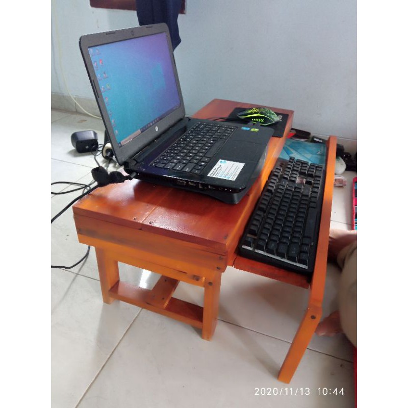 Jual meja laptop minimalis + laci keyboard | Shopee Indonesia