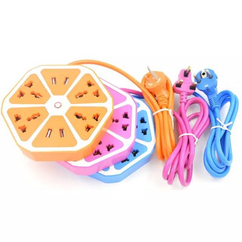 Jual terminal colokan 4 lubang + 4 usb colokan listrik 4 lobang panjang ...