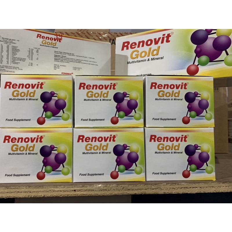Jual Renovit Gold Strip Isi 4 tablet Kemasan 1 box isi 25 strip ...