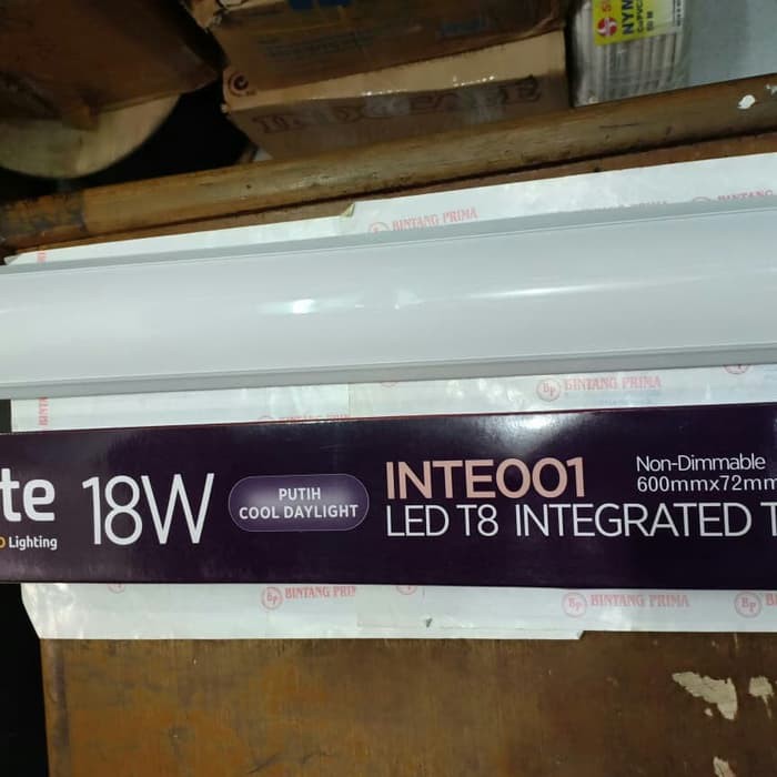 Jual Lampu Led T8 Integrated Tube INTE001 18 watt Putih 60 cm merk In ...