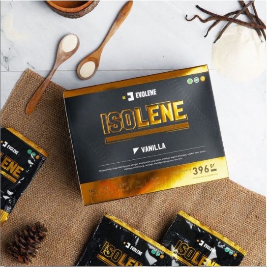 ISOLENE Evolene Isolate Whey Protein 12 sachet - 396gr | Shopee Indonesia