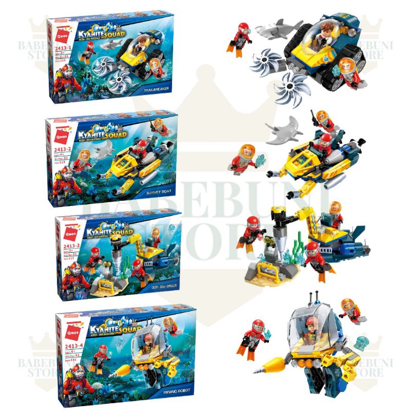 Jual LEGO QMAN SET 4 Kyanite Squad Seri 2413 (1-4) Penyelam Tambang ...