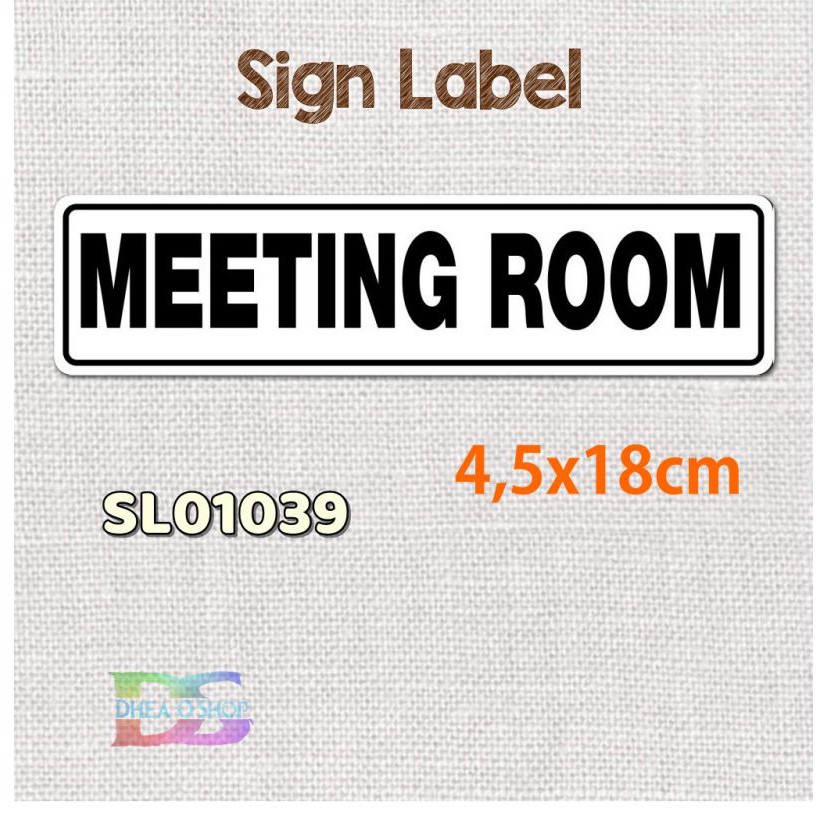 Jual DheaShop Sign Label - MEETING ROOM - SL010039 | Shopee Indonesia
