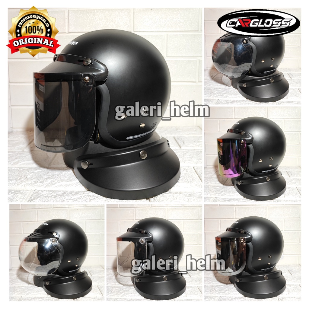 Jual HELM CARGLOSS CFM BLACK DOF PAKET/HELM CARGLOS ORIGINAL | Shopee ...