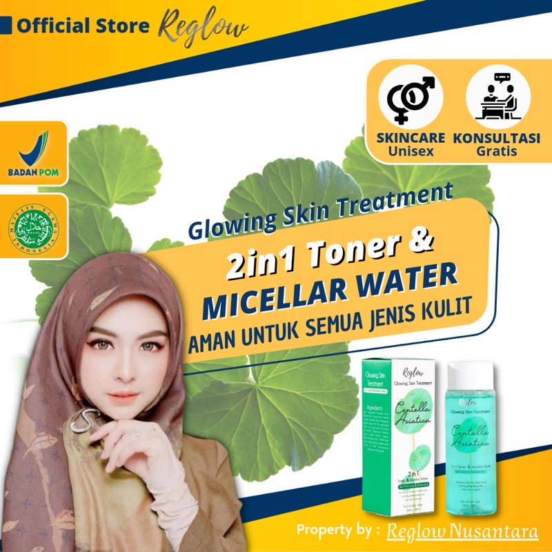 Jual REGLOW 2 IN 1 TONER & MICELLAR WATER 100% ORI BPOM | Shopee Indonesia