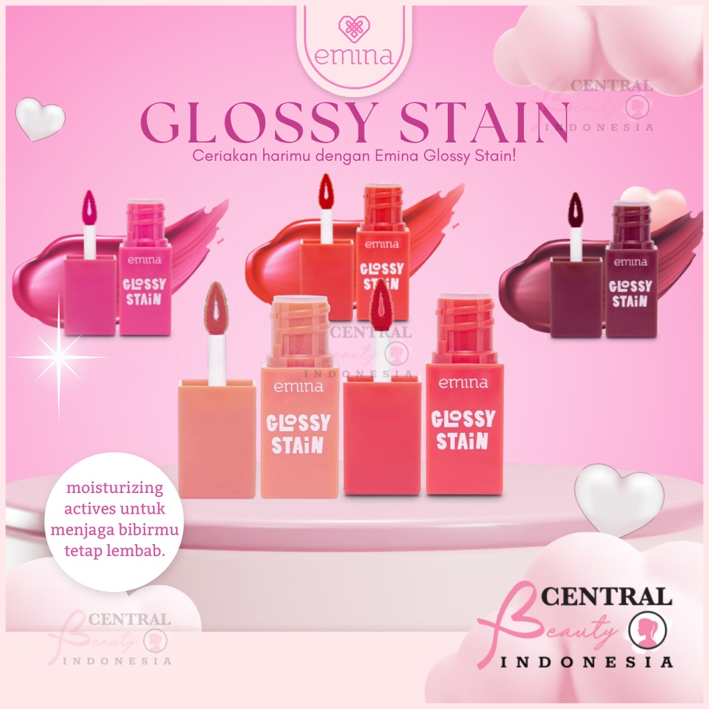 Jual EMINA Central Beauty Glossy Stain 3gr Lip Gloss | Liptint Emina ...
