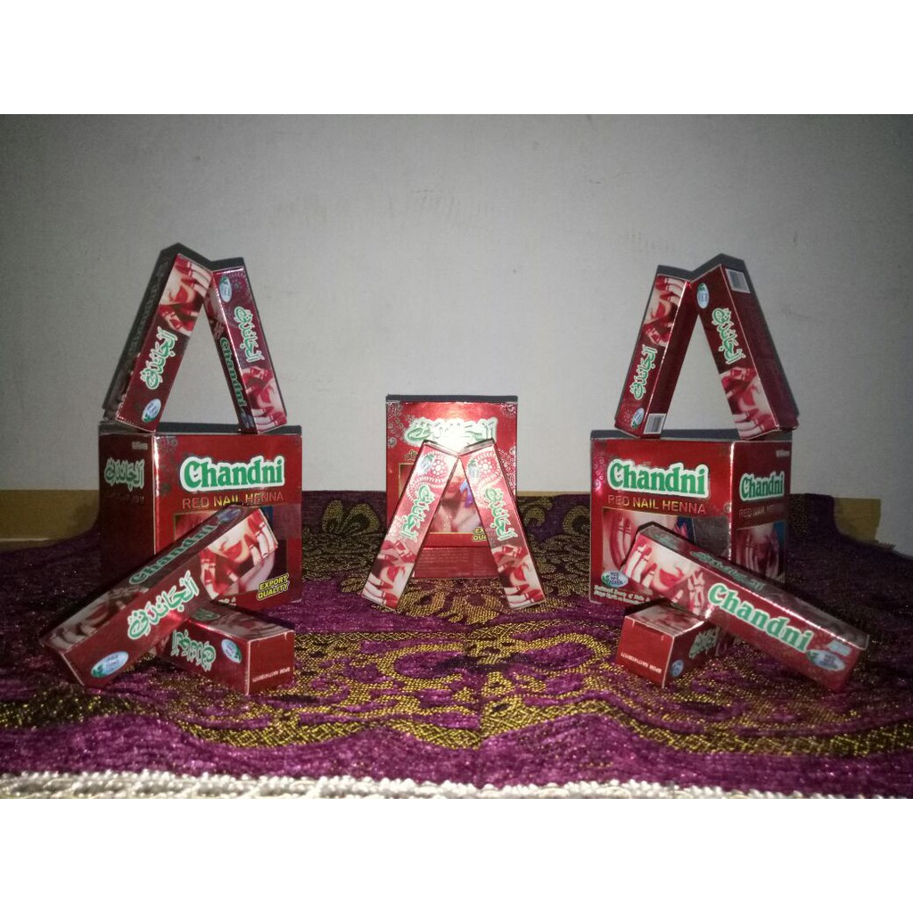 Jual Pacar hena Merah Cabai henna kuku rani chandni arzo | Shopee Indonesia