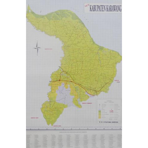 Jual == TERLARIS == Peta Kabupaten Karawang (Lipat) | Shopee Indonesia