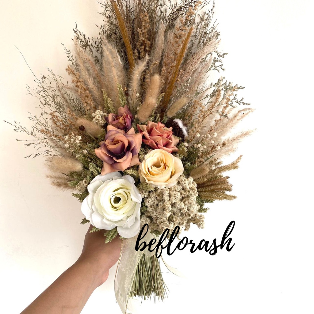 Jual BUKET BUNGA KERING BUNGA PENGANTIN RUSTIC WEDDING BIG SIZE ...