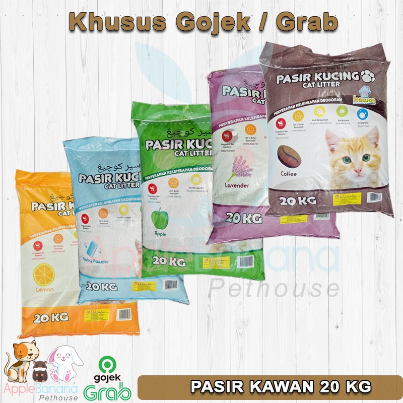 Jual Pasir Kucing KAWAN 20 KG - PASIR GUMPAL WANGI 20 KG | Shopee Indonesia
