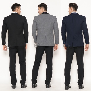 Jual Jas Pria Slim Fit Formal Hitam Tuxedo Kancing Satu Premium High ...