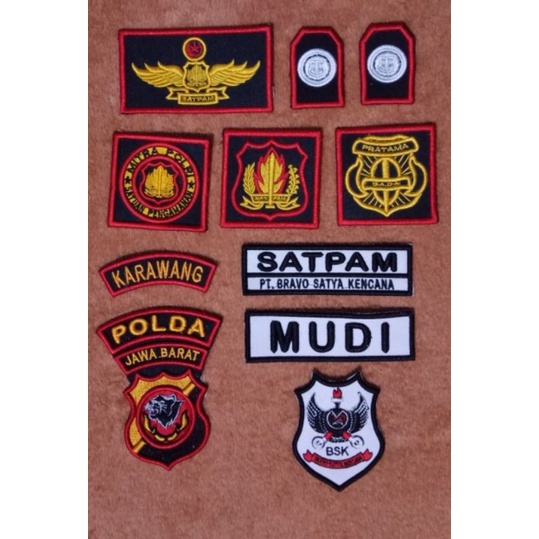 Jual SATU SET BORDIR SATPAM TIMBUL + LOGO PT | Shopee Indonesia