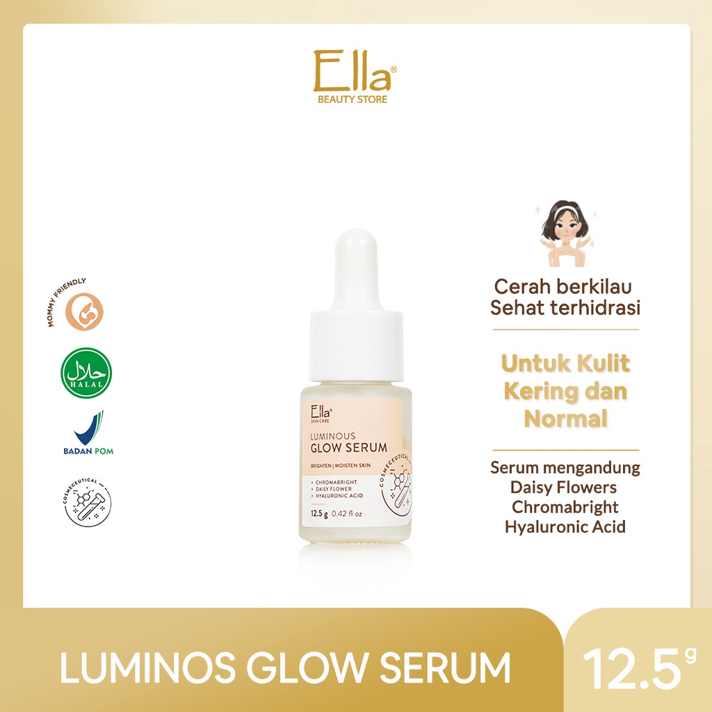 Jual Ella Skincare Luminous Glow Serum with Chromabright Daisy Flower ...