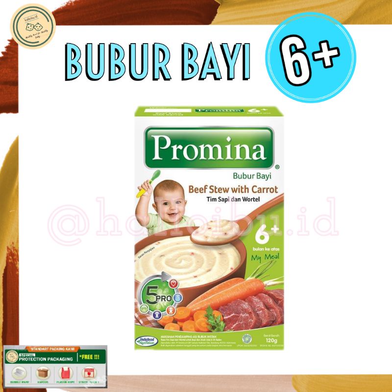Jual Promina Bubur Bayi 8+ Rasa Sapi Wortel 120 gr | Shopee Indonesia