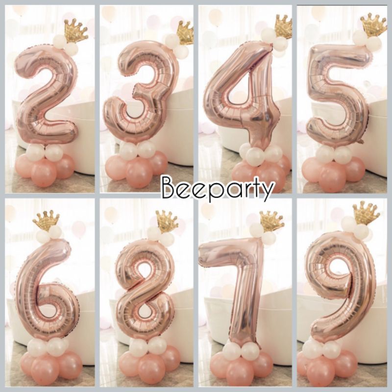 Jual Paket Balon Angka Jumbo 80cm mahkota | Shopee Indonesia