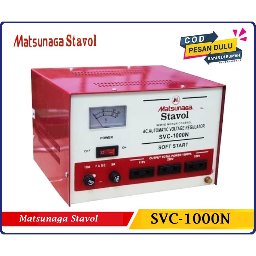 Jual Stabilizer Matsunaga SCV-1000N Stavol 1000watt Stavol alat penstabil listrik | Shopee Indonesia