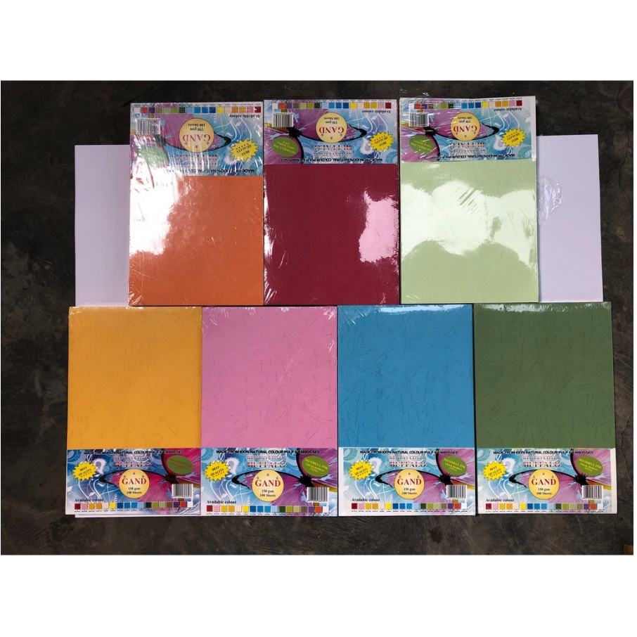Jual Kertas Cover Jilid BUFFALO 150gsm warna isi 100 lembar | Shopee ...