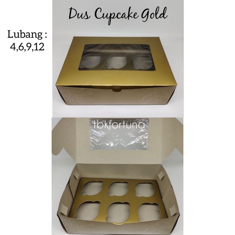 Jual Dus Cupcake Gold Lub 9 (1pcs) | Shopee Indonesia