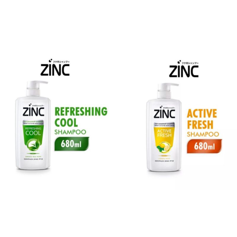 Jual zinc shampo refreshing cool / active fresh 680 ml | Shopee Indonesia
