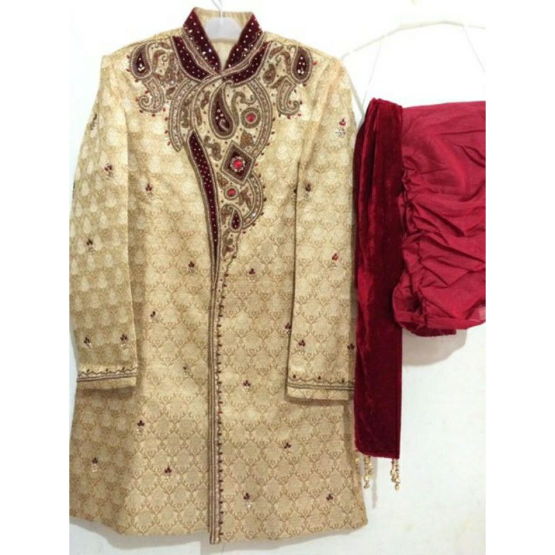 Jual Sherwani india exclusive jodha akbar cowok laki laki wedding pesta ...