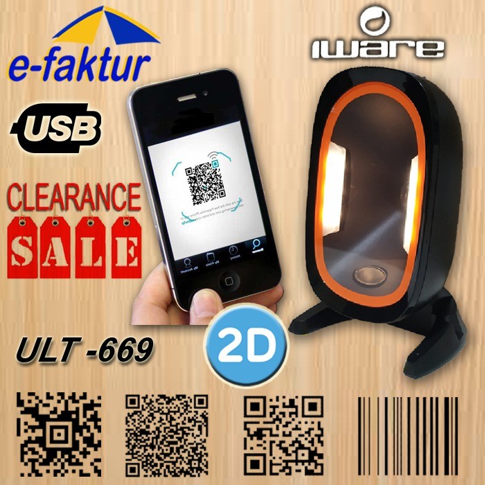 Jual 2D IMAGE OMNI QR CODE IWARE ULT66 PRJ-666 BARCODE SCANNER (E ...