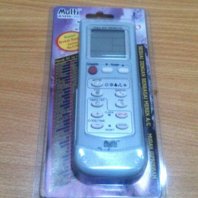 Jual Remote AC Multi Joker Remote Universal + Bracket / Dudukan ...