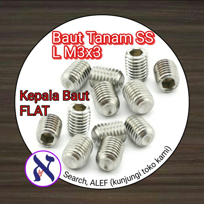 Jual 10pcs baut tanam L M3 x 3 stainless steel 3 x 3 l 3x3 | Shopee ...
