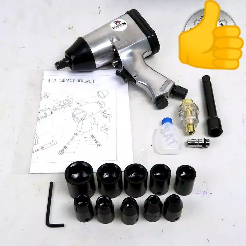 Jual AIR IMPACT SET WRENCH GLADIATOR PRO IMPACT ANGIN SET ORIGINAL ...