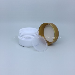 Jual Pot Cream 10gr-12.5gr Gold Putih Bahan PP | Shopee Indonesia