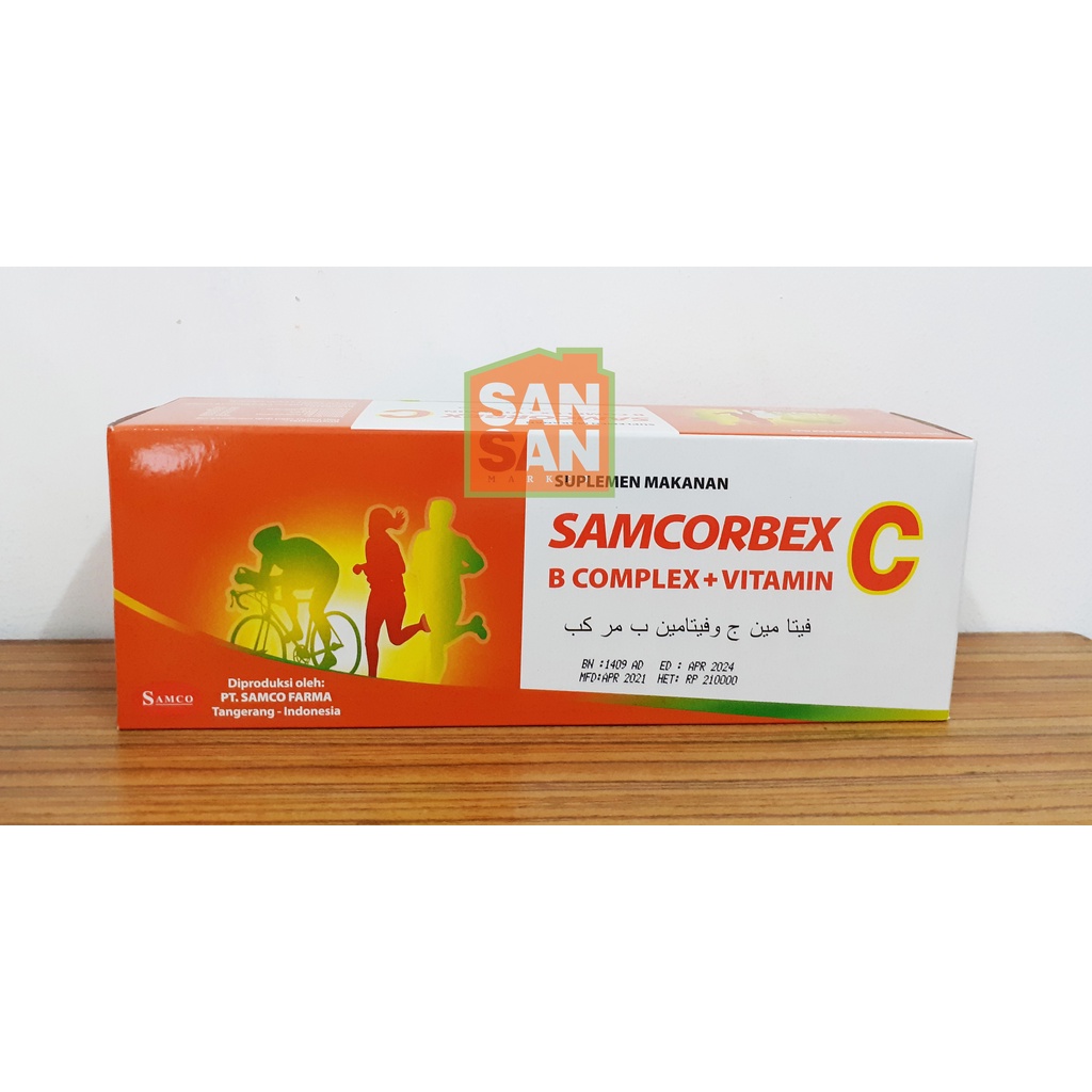 Jual Samcorbex Vitamin C 500mg & B Complex Isi 100 tablet | Shopee ...