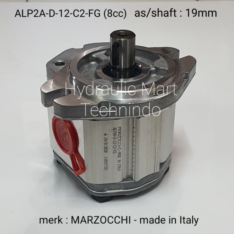 Jual pompa hidrolik gear pump 8cc - ALP2A-D-12-C2-FG as/shaft 19mm merk MARZOCCHI - made in ...