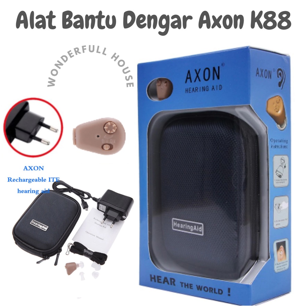Jual Alat Bantu Pendengaran Axon K88 Hearing Aid Amplifier Ite | Shopee ...